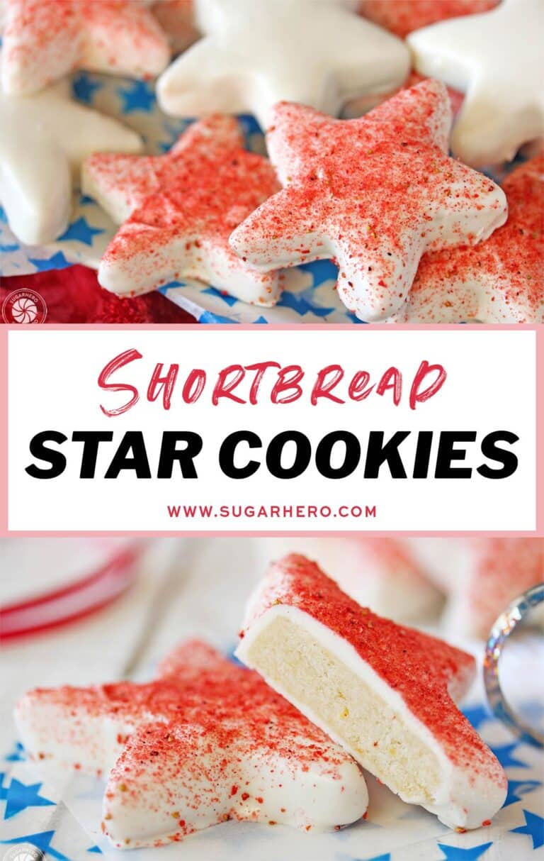 Strawberry-Dusted Shortbread Stars - SugarHero