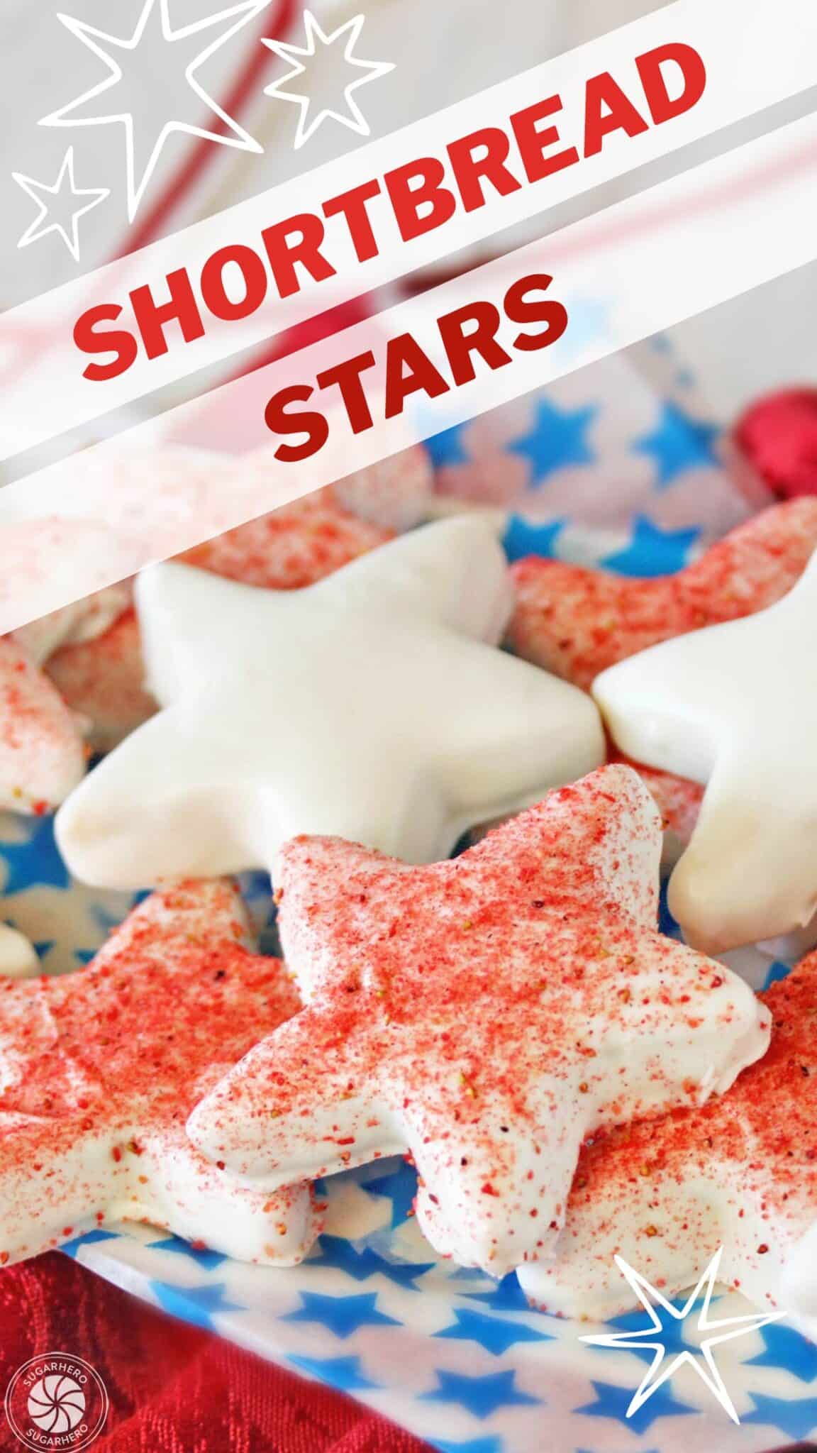 Strawberry-Dusted Shortbread Stars - SugarHero