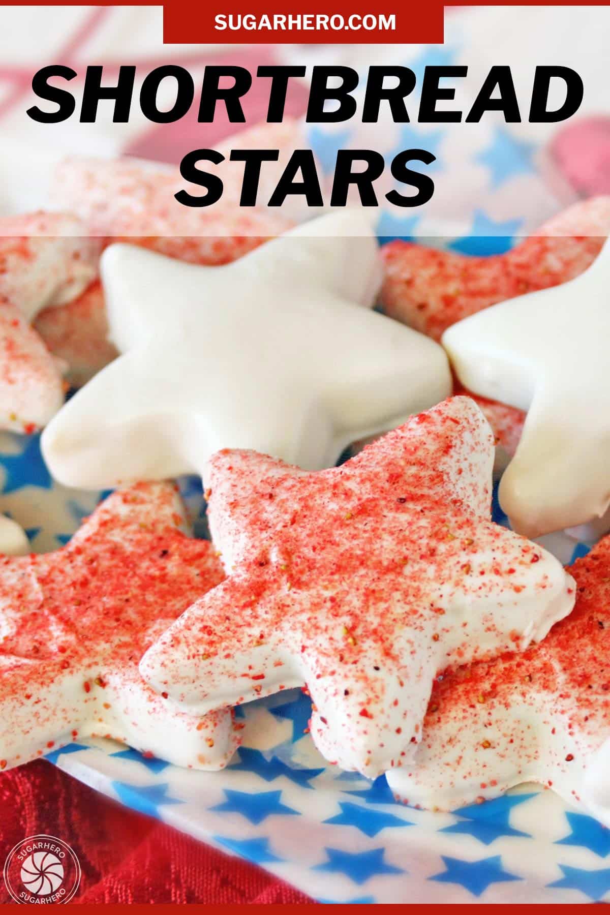 Strawberry-Dusted Shortbread Stars - SugarHero