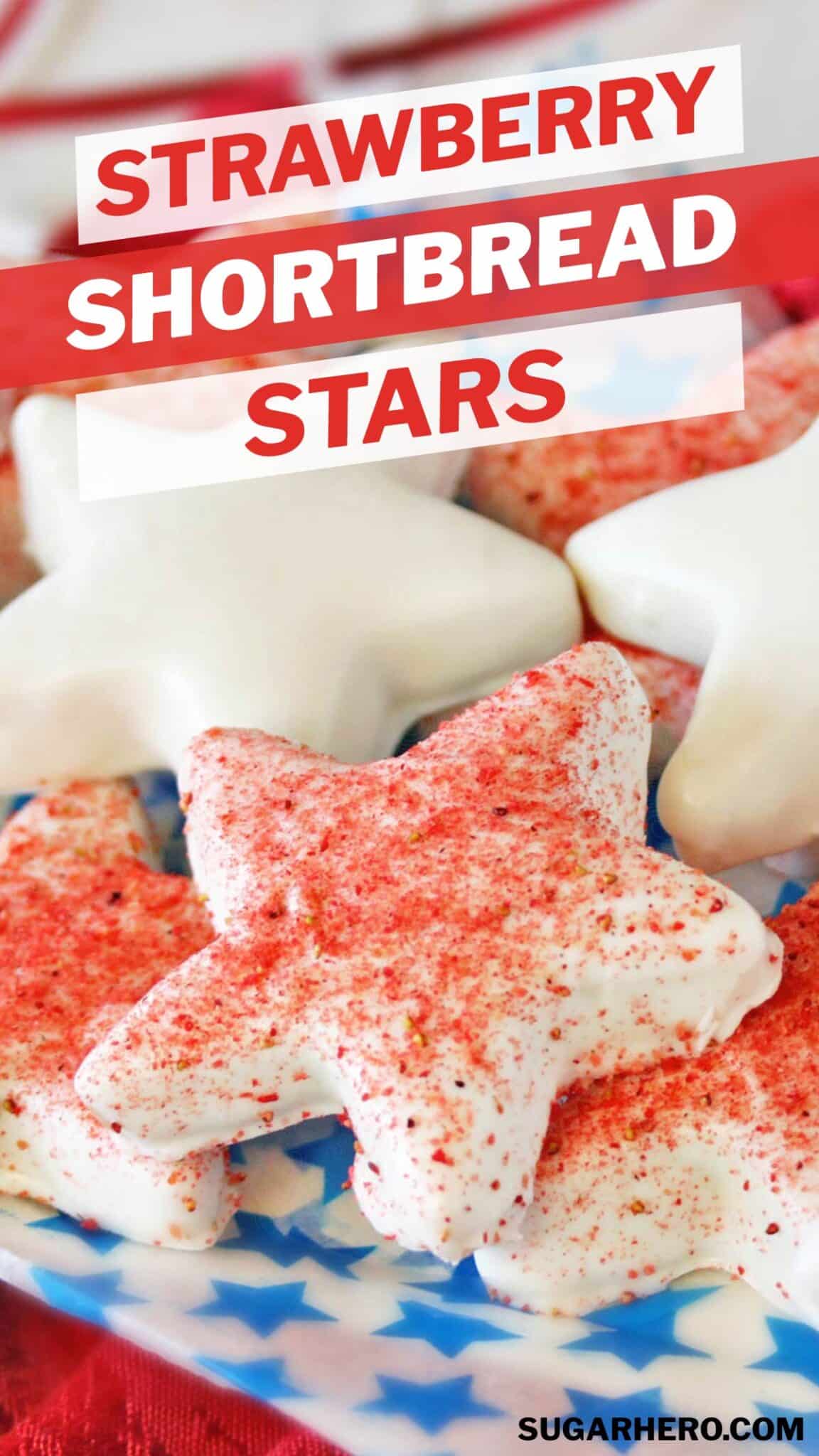 Strawberry-Dusted Shortbread Stars - SugarHero