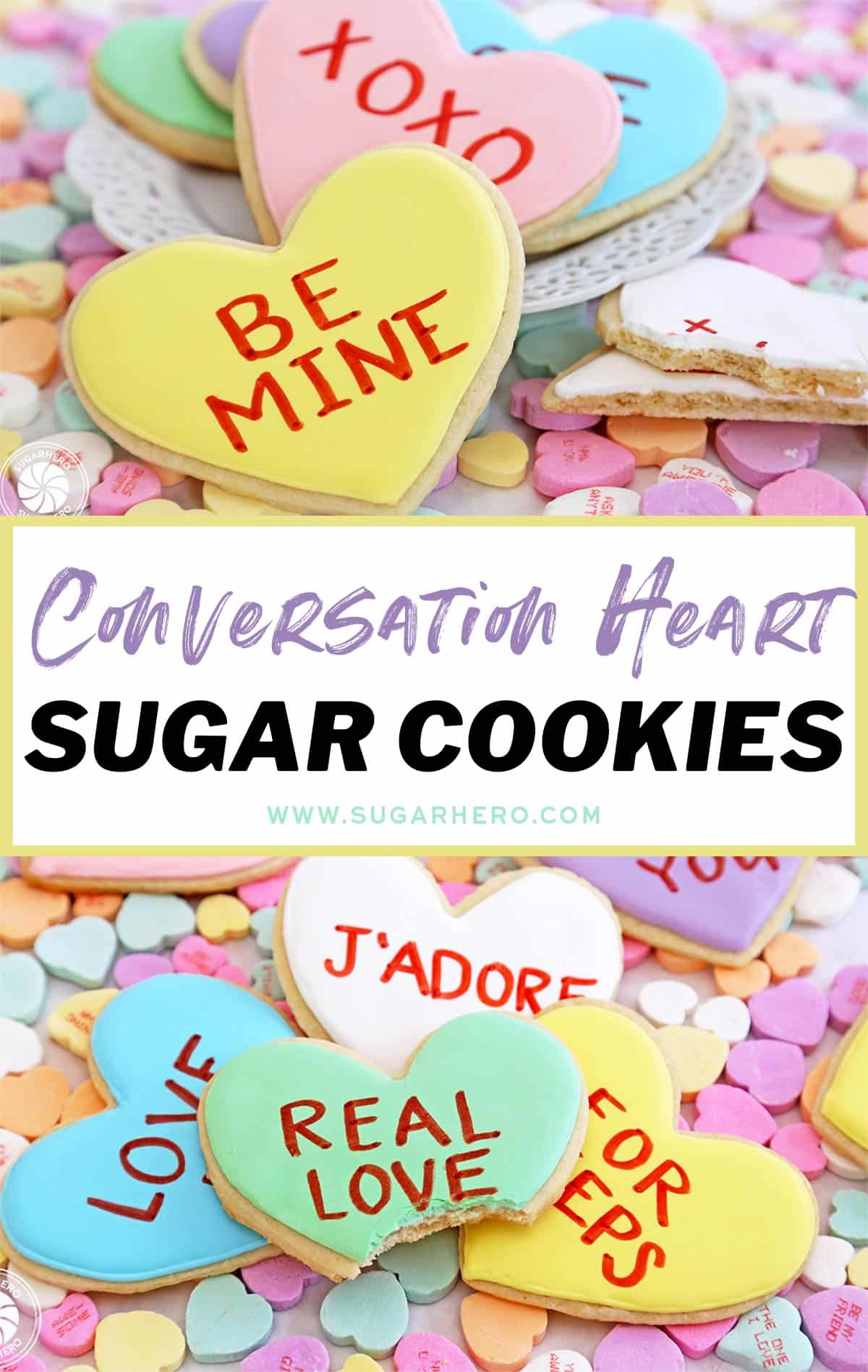Conversation Heart Sugar Cookies - SugarHero