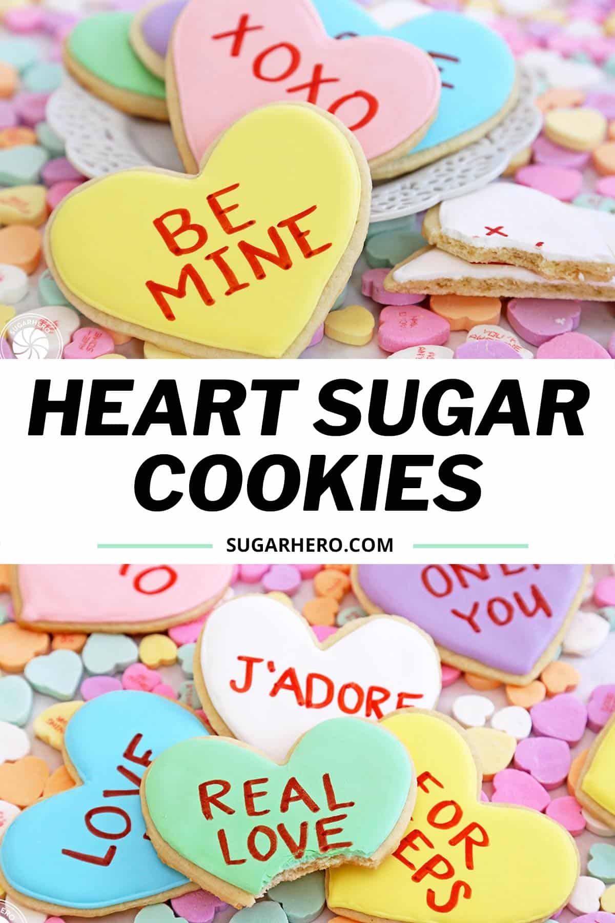 Conversation Heart Sugar Cookies - SugarHero