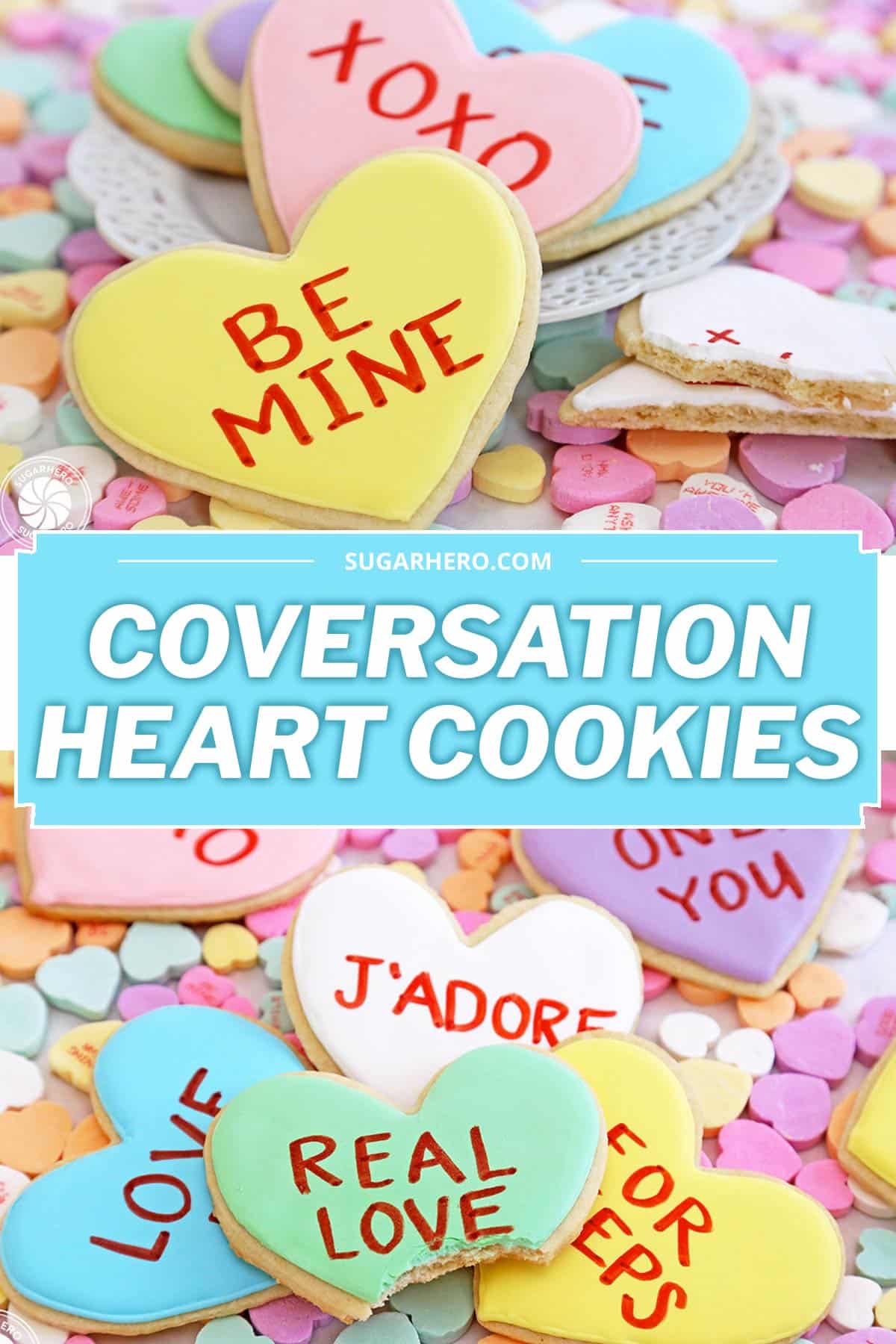 Conversation Heart Sugar Cookies - SugarHero