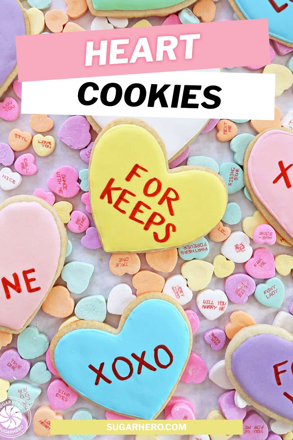 Conversation Heart Sugar Cookies - SugarHero