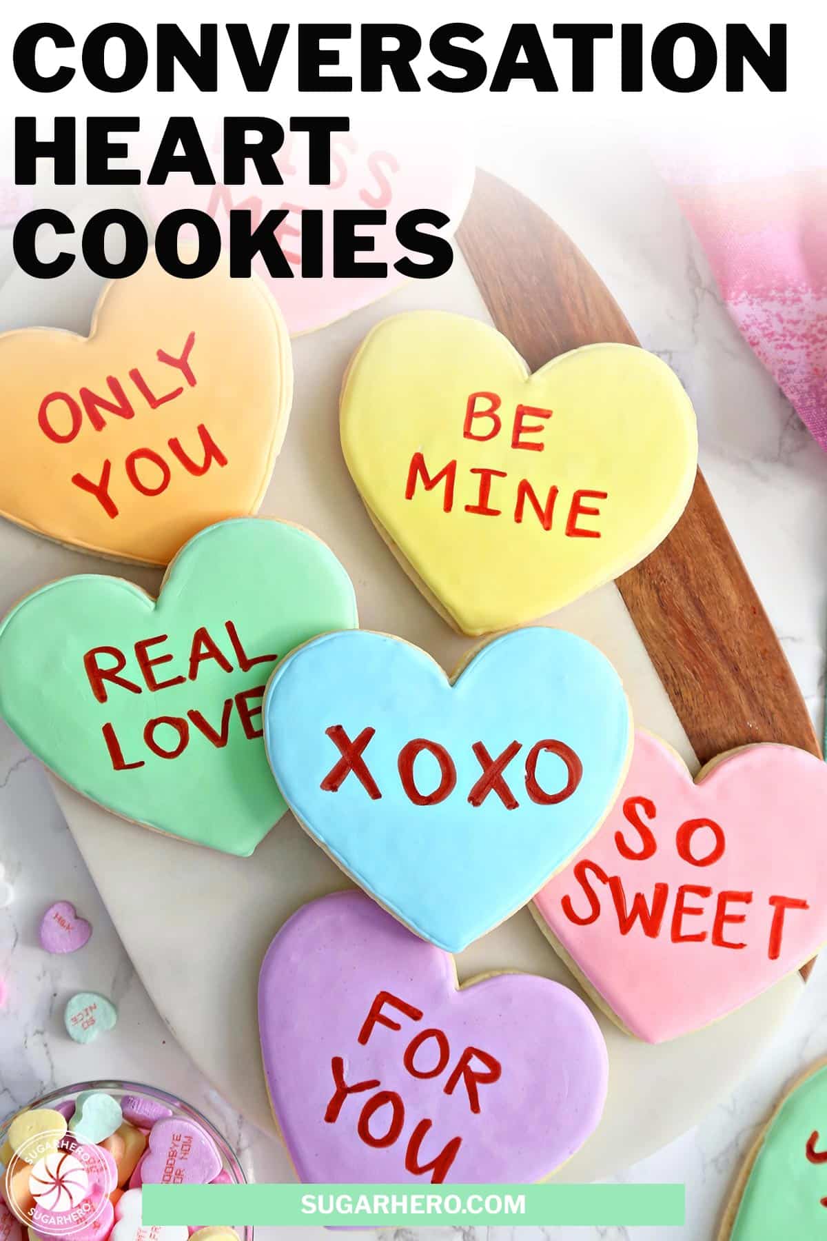 Conversation Heart Sugar Cookies - SugarHero
