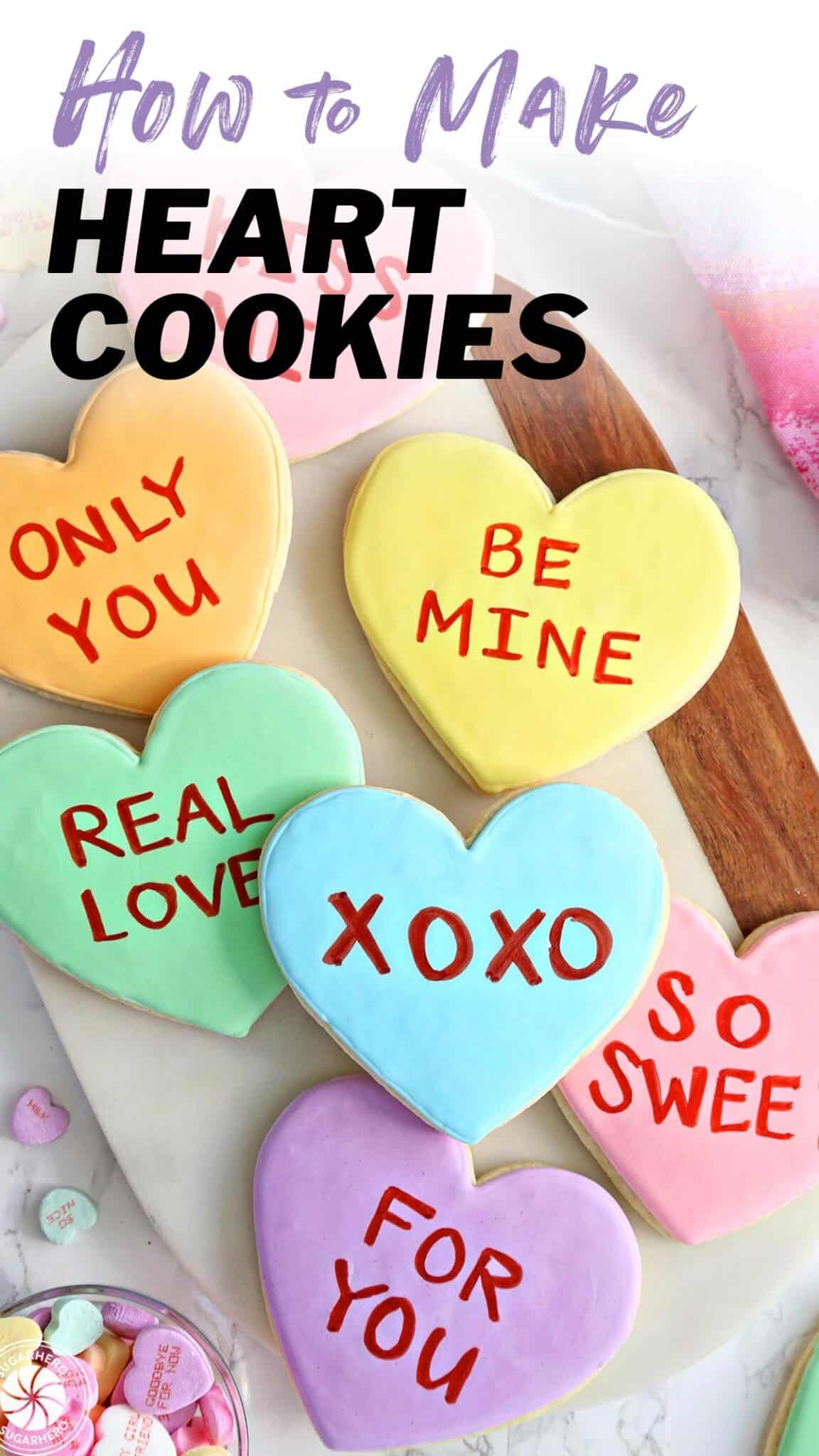 Conversation Heart Sugar Cookies - SugarHero