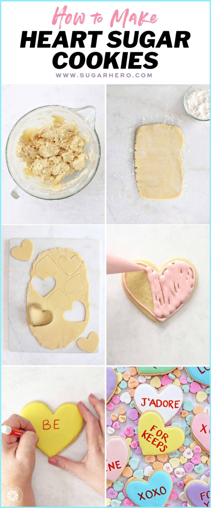 Conversation Heart Sugar Cookies - SugarHero