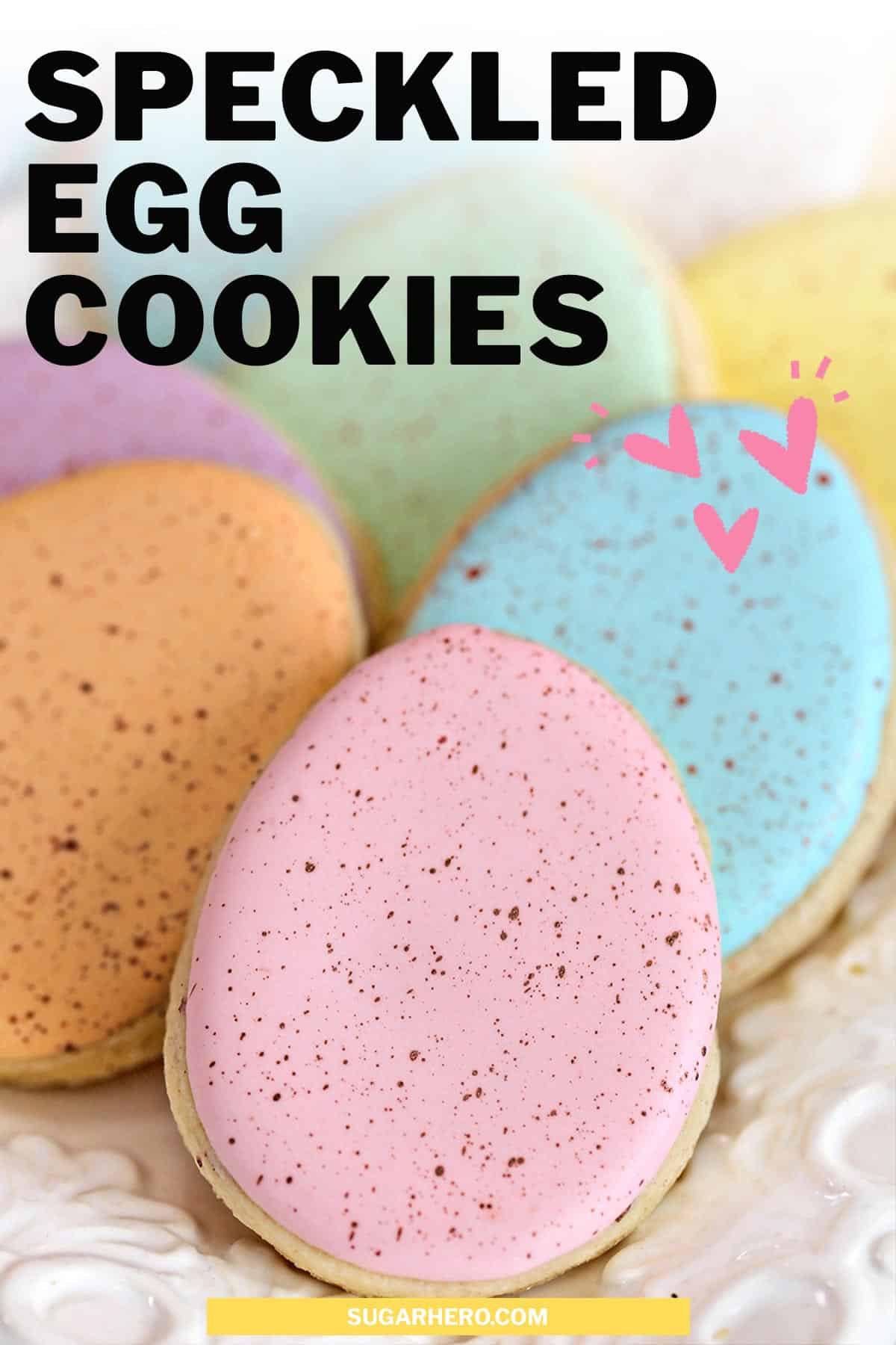 Speckled Easter Egg Sugar Cookies - SugarHero